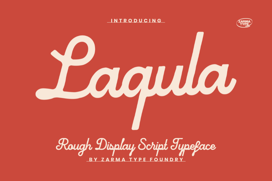 Laqula - Rough Script Font | Zarma Type