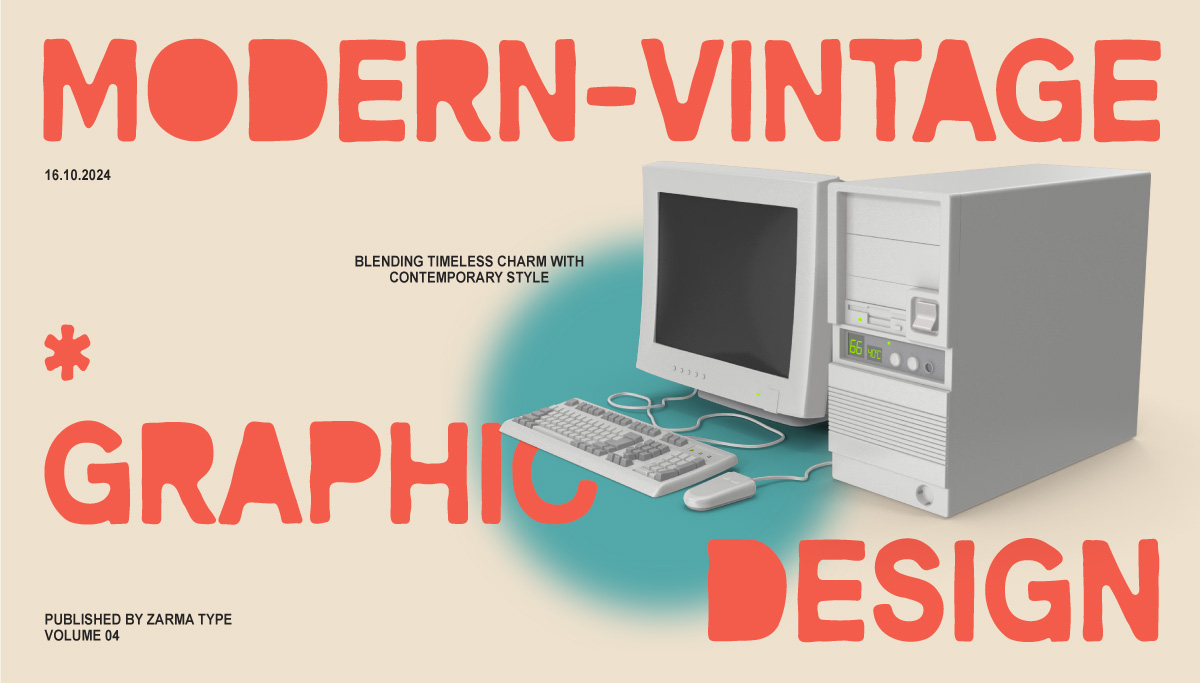 Modern Vintage Graphic Design - Zarma Type Blog
