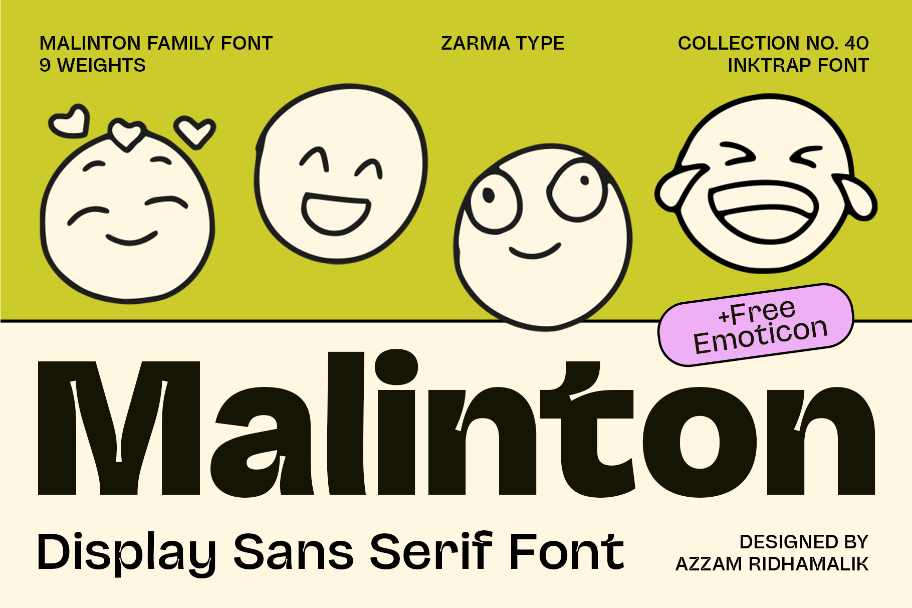 Malinton - Playful Font | Zarma Type